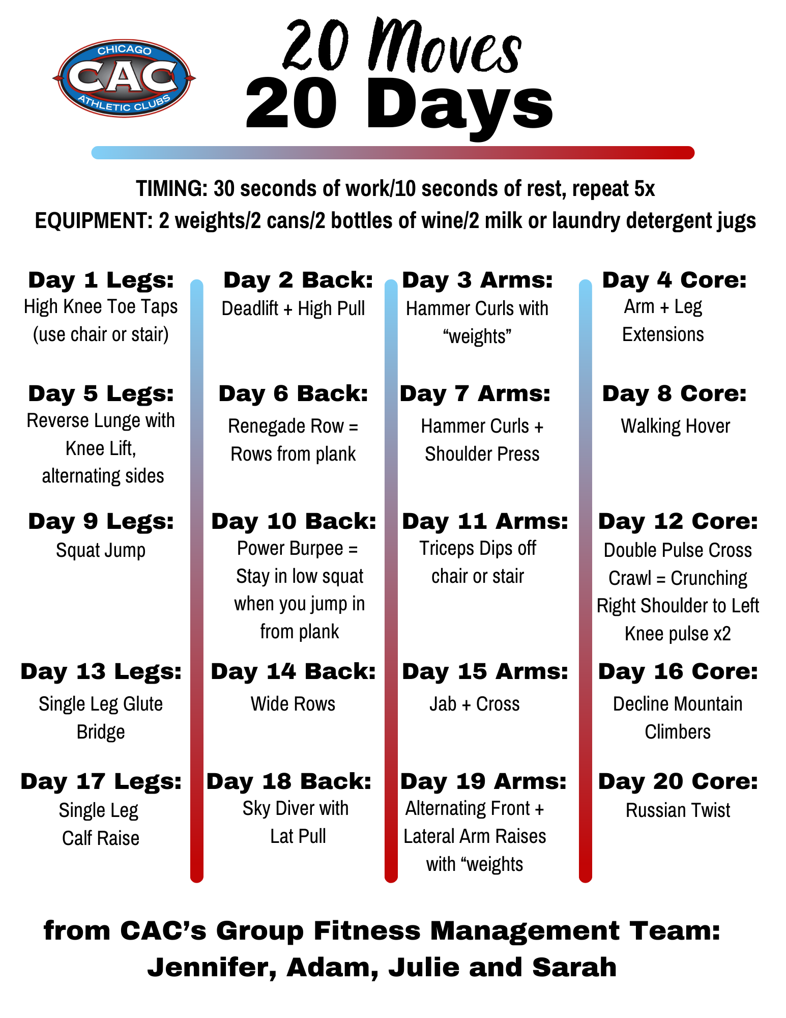 20 Moves in 20 Days